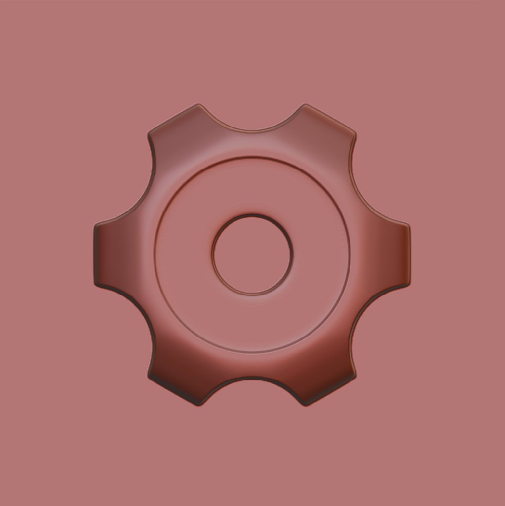 Notched Bolt Head - 01 | FREE 3D industrial brushes | BlenderKit