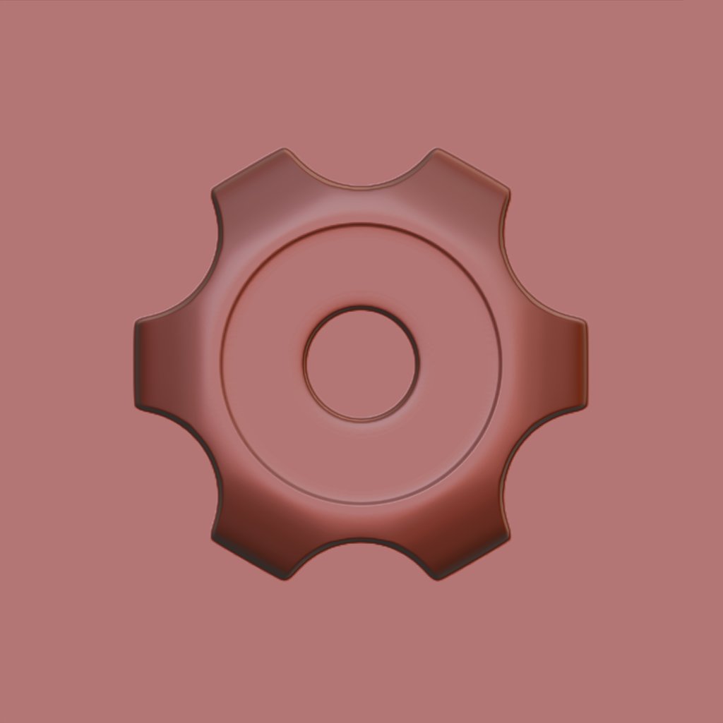 Notched Bolt Head - 01 | FREE 3D industrial brushes | BlenderKit