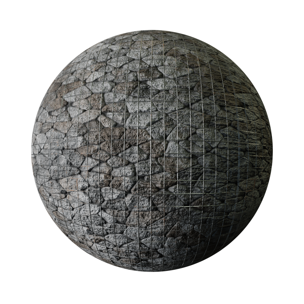 Gabion Wall | FREE stone materials | BlenderKit
