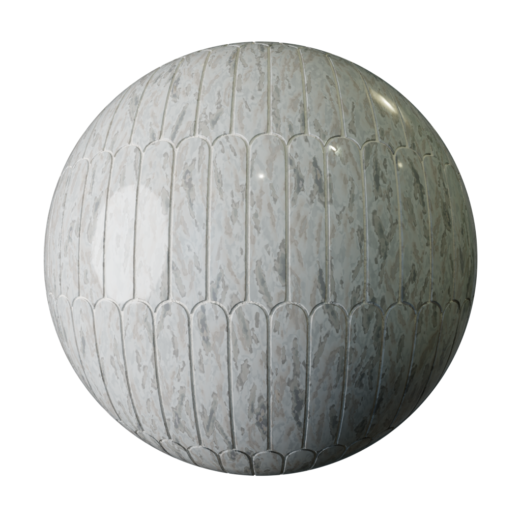 Vertically round stacked tiles | FREE tiles materials | BlenderKit