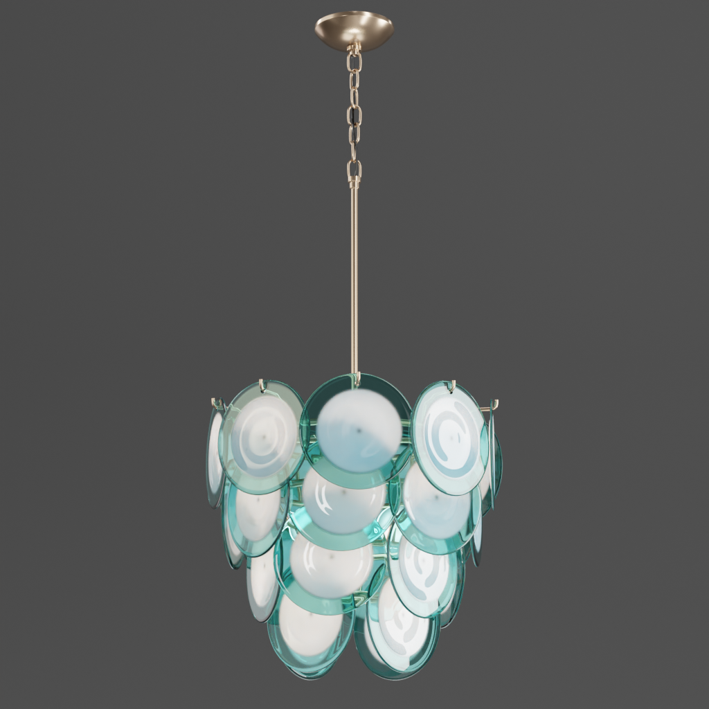 Diva Aqua Chandelier | Ceiling Lights models | BlenderKit