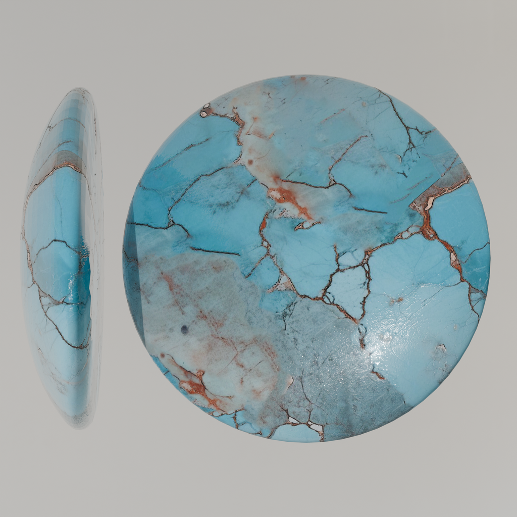 Gem Turquoise Cabochon Round | FREE Interior Decorations models ...