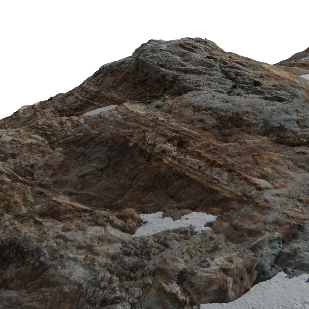 Rocky Mountain Top Terrain | Terrains models | BlenderKit
