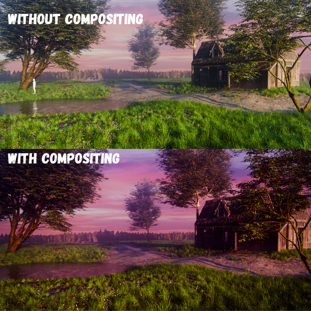 Countryside Cabin at Sunset | Nature scenes | BlenderKit