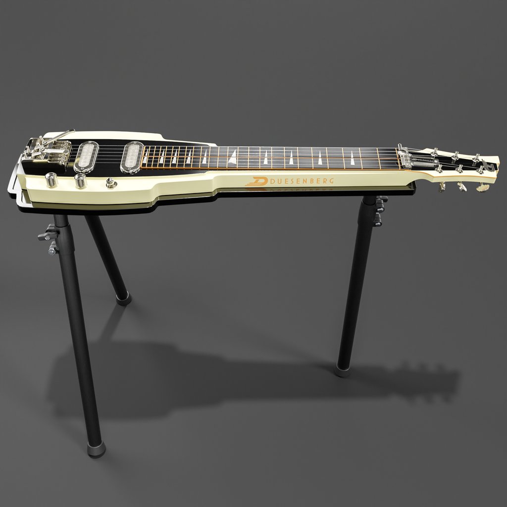 Duesenberg Lap Steel Alamo | FREE Musical Instruments models | BlenderKit