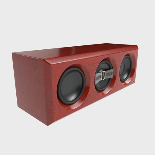 HiFi Central Speaker Red Wood | Audio Devices models | BlenderKit