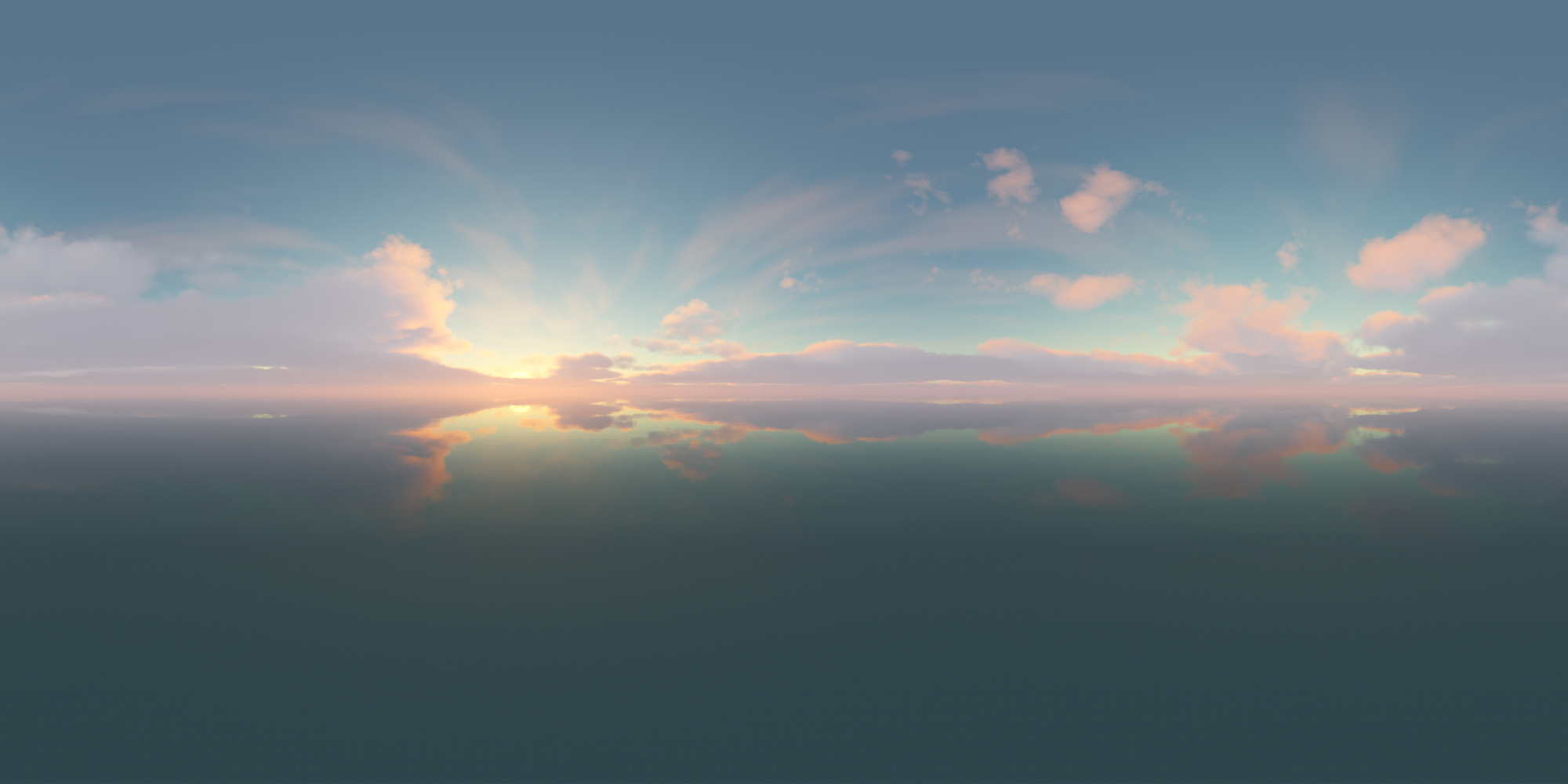 Pink Cloudy Sunset Sky | Nature HDRis | BlenderKit