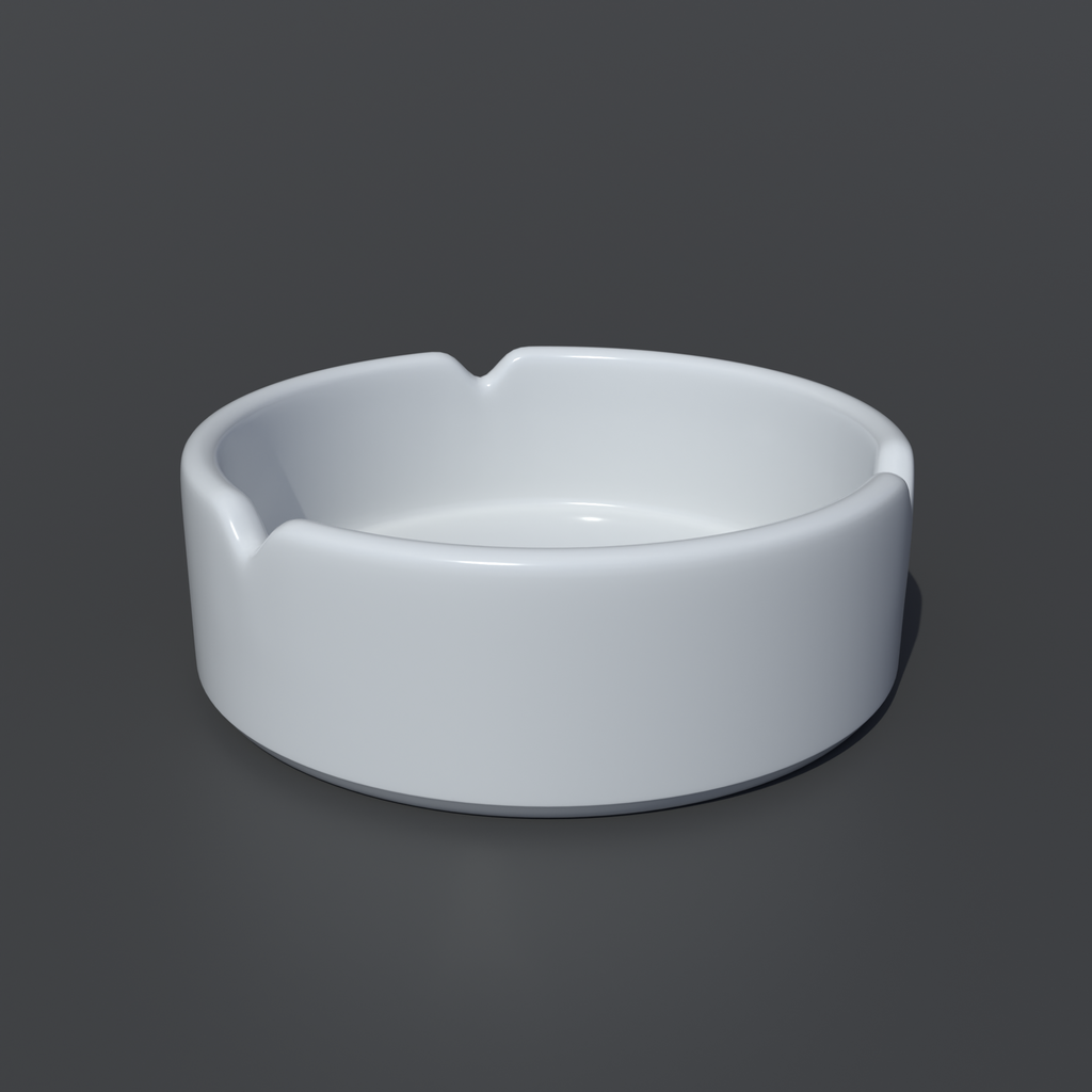 White Ashtray | Miscellaneous models | BlenderKit