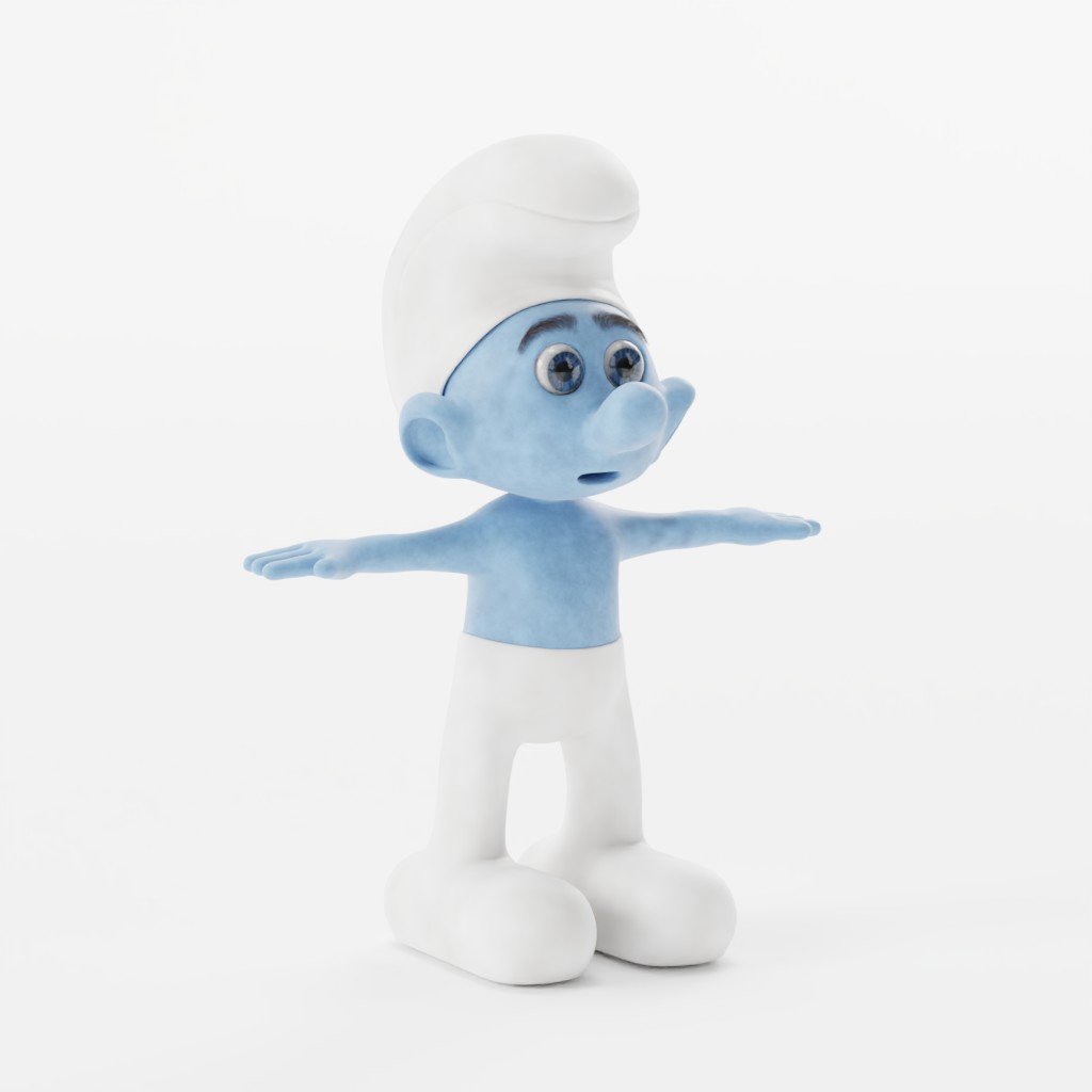 Smurf Rigged | 3D Fantasy Hero models | BlenderKit