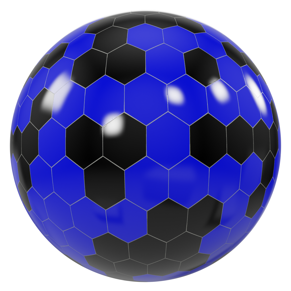 Blue black hexa tiles | FREE tiles materials | BlenderKit