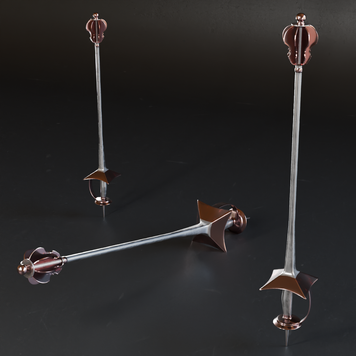 MK BaseMesh mace-20 | Historical Weapons models | BlenderKit