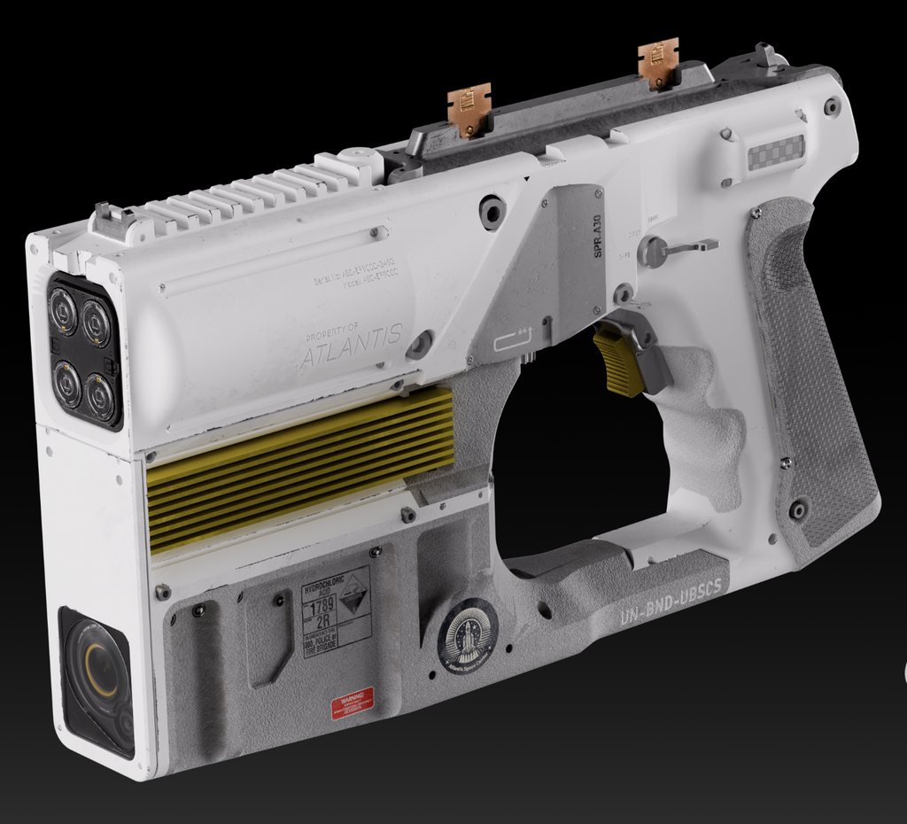Space Pistol | FREE Sci-Fi Weapons models | BlenderKit