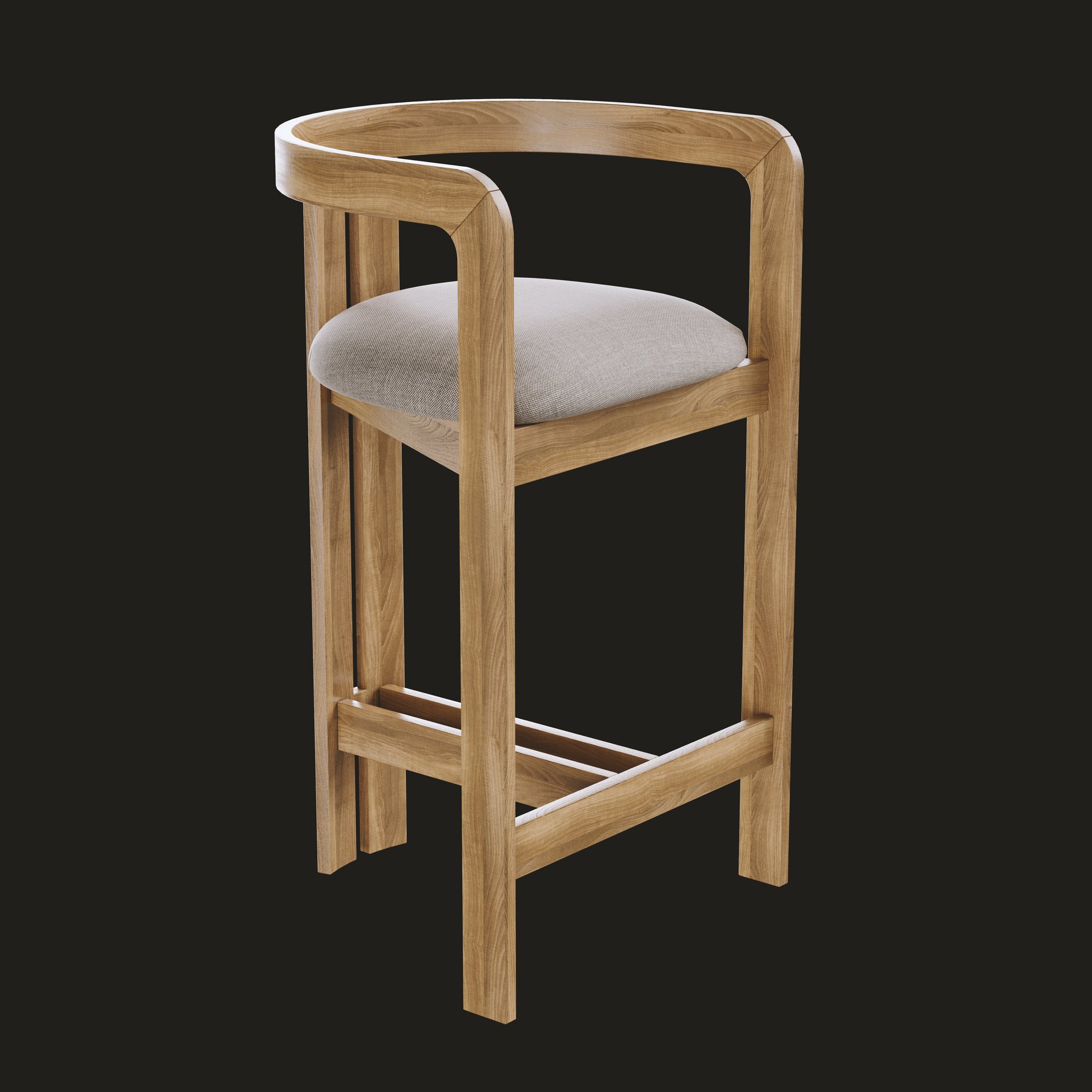 Burke Counter Stool | Bar chairs models | BlenderKit