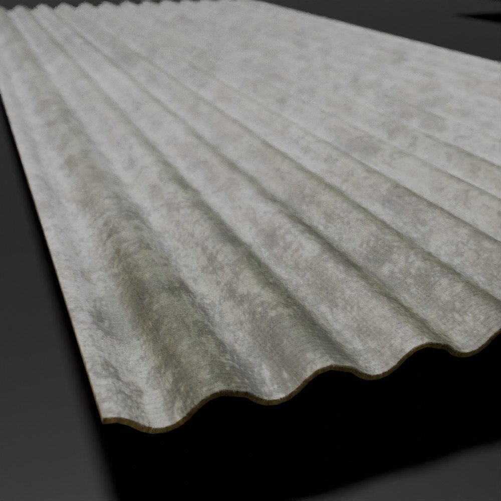 Roofing Sheet - Cement Fibre 1 | Exterior Elements models | BlenderKit
