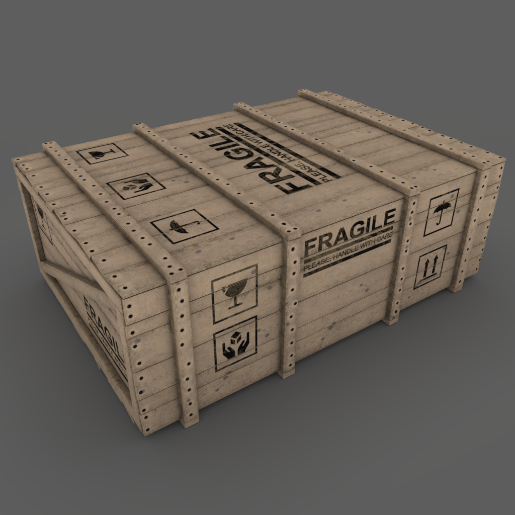 Wooden Box 03 | Containers models | BlenderKit
