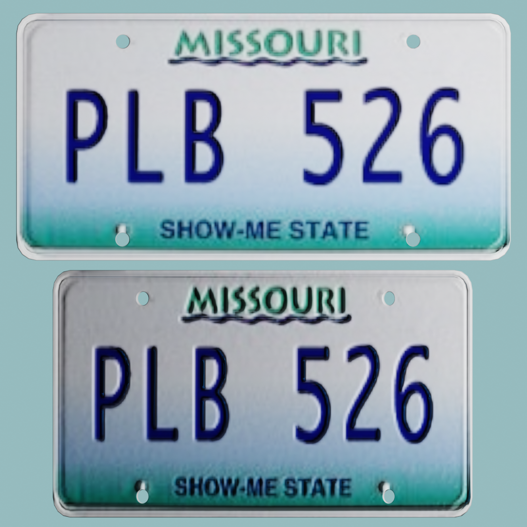 Missouri Licence plate PL | FREE Vehicle Parts models | BlenderKit