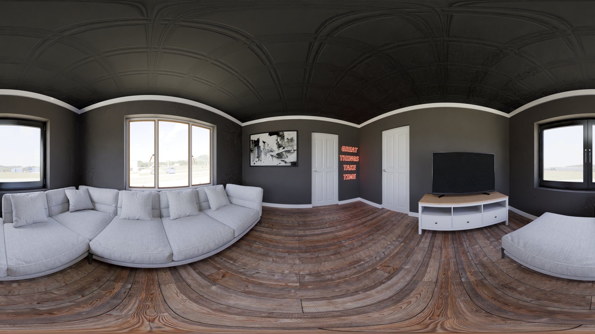 Simple Living Room HDRI | FREE Interiors HDRis | BlenderKit