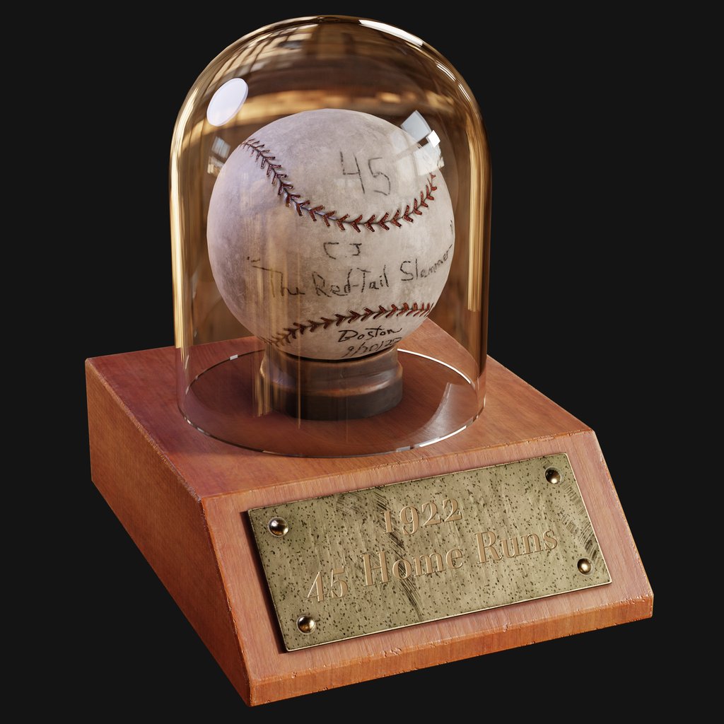 Commemorative Baseball Display | Sport models | BlenderKit