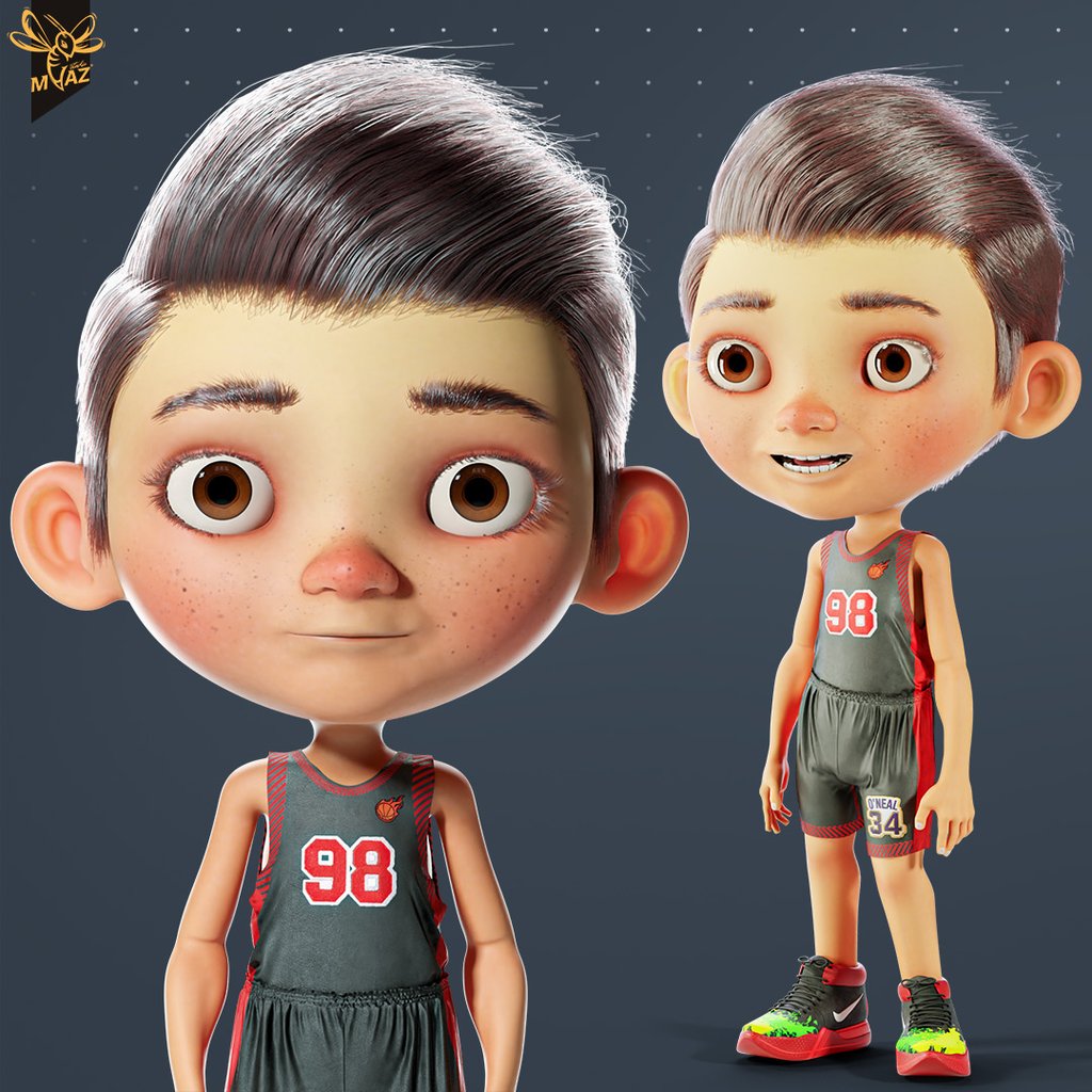Boy Character in Disney-Style-rigged | Sports Characters models ...