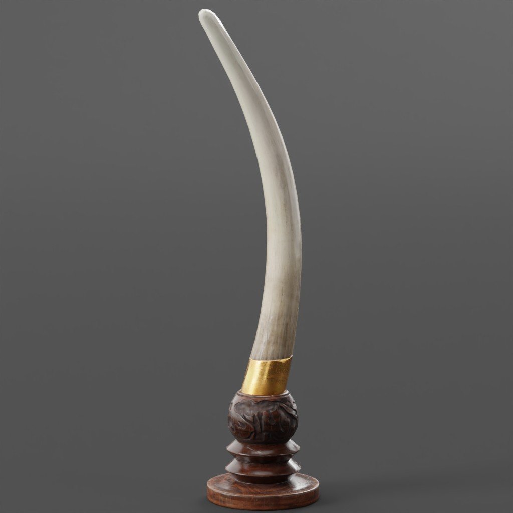 Tusk Ornament | Interior Sculptures models | BlenderKit