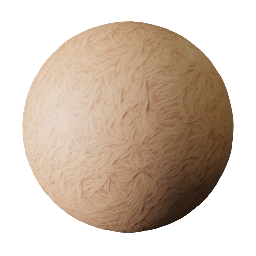 Fluffy Wool Fabric in Warm Peach | FREE fabric materials | BlenderKit