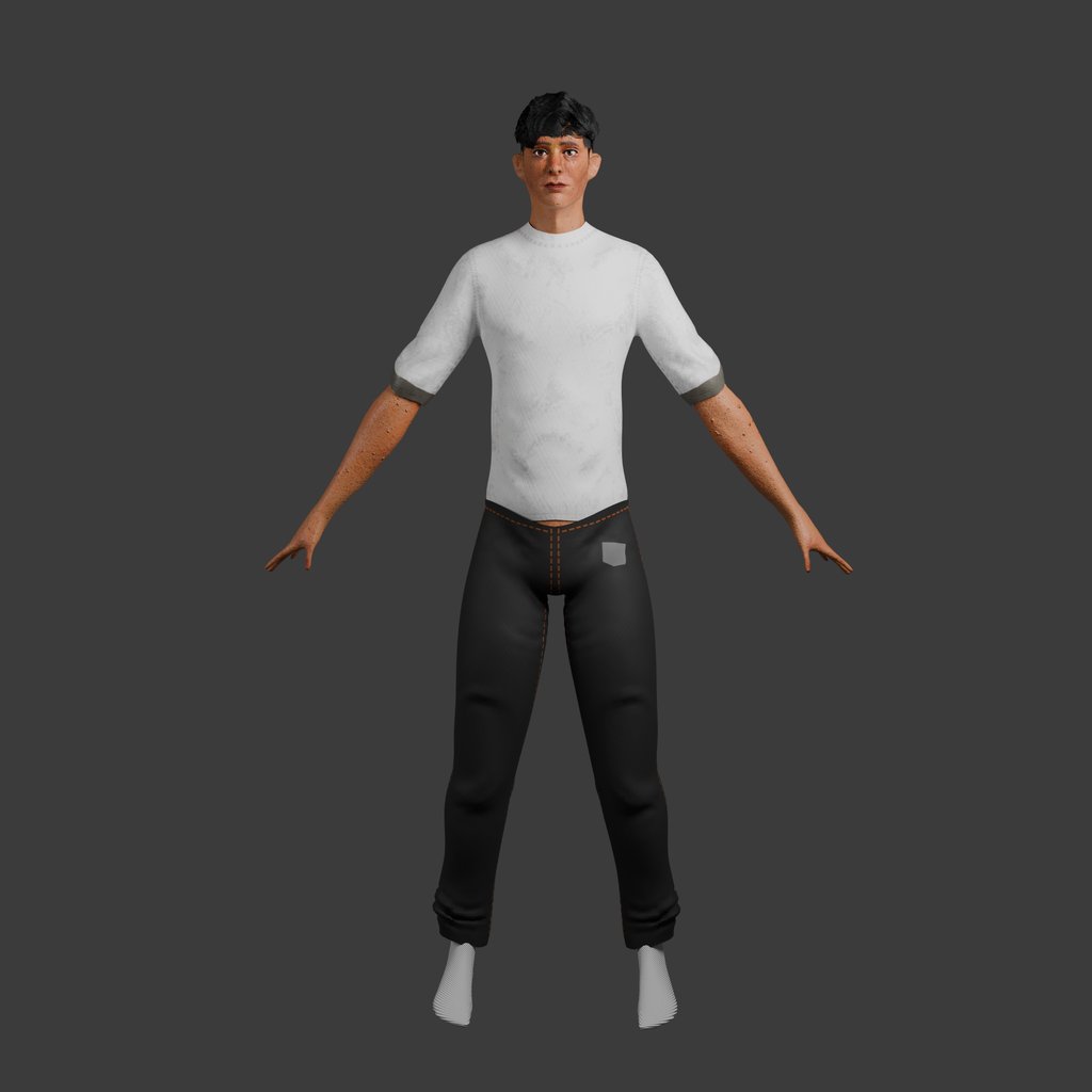 BlenderKit | Download the FREE Male Fullbody Rigged model