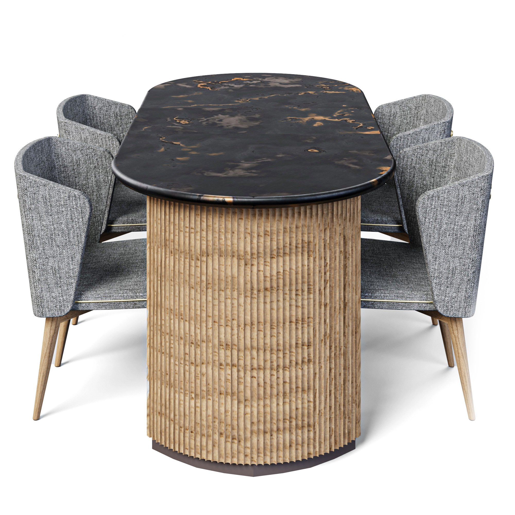 POVISON Oval Dining table | Tables models | BlenderKit