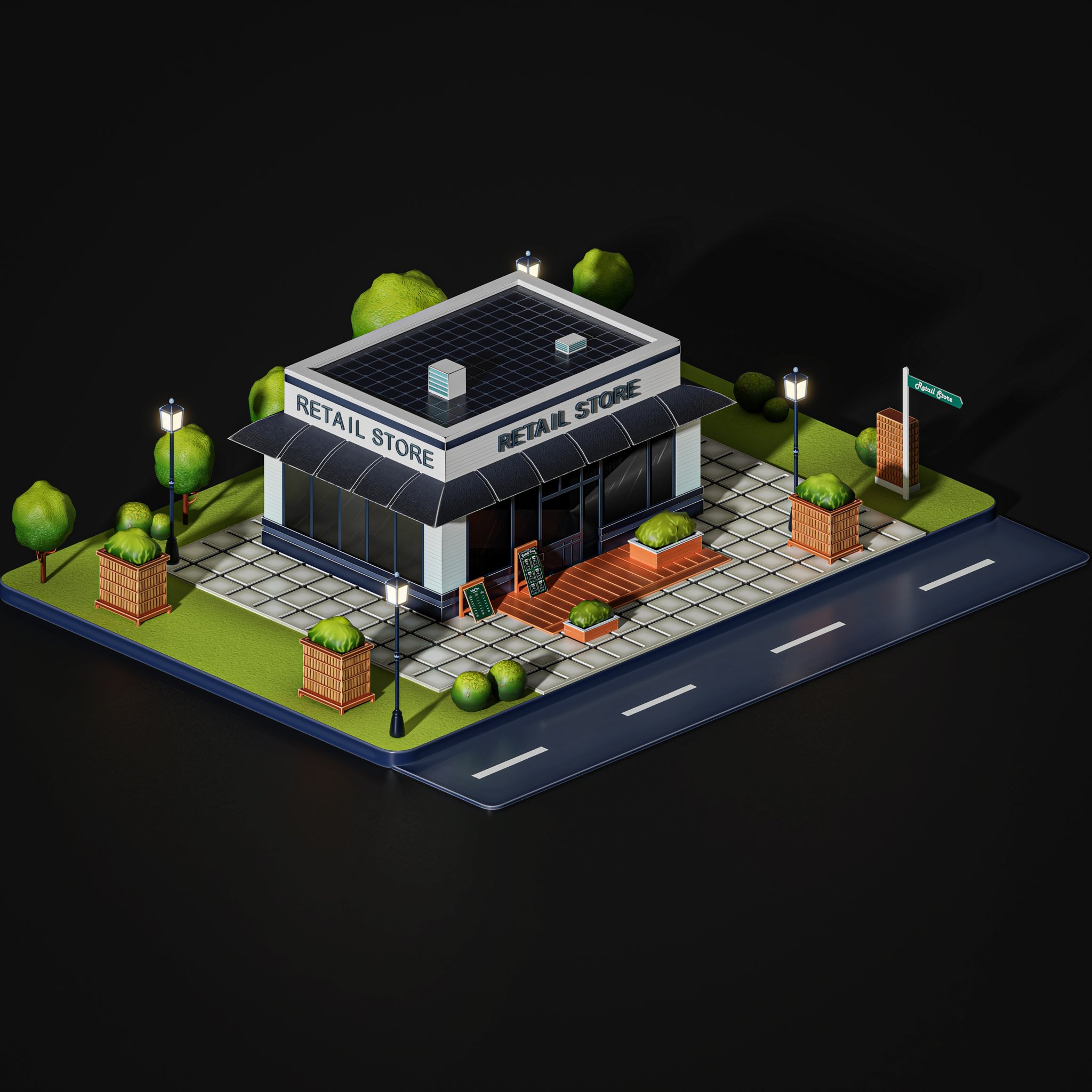 Retail Store | Architectural Scenes models | BlenderKit