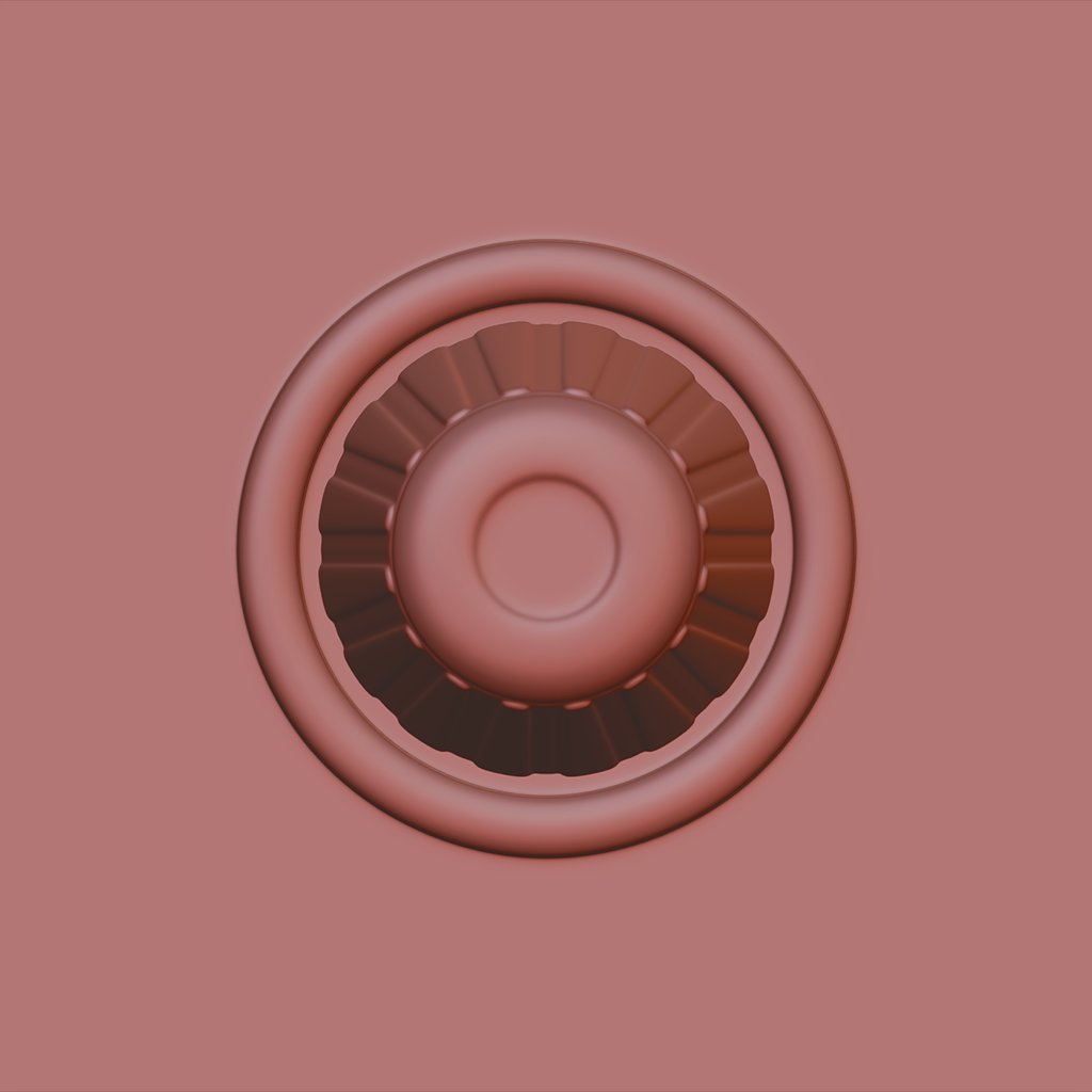 Knob Dial Brush - 01 | FREE 3D industrial brushes | BlenderKit