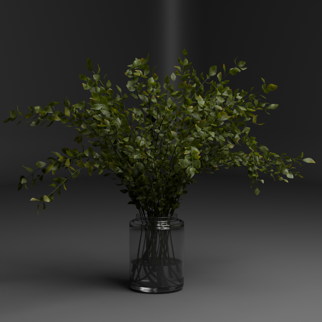 Green Foliage Vase | Vases models | BlenderKit