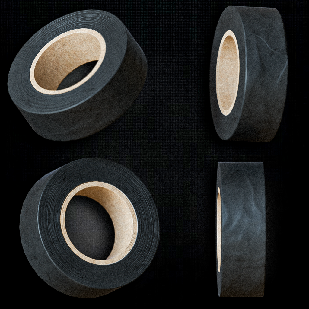 Black Electrical Insulation Tape | Industrial models | BlenderKit