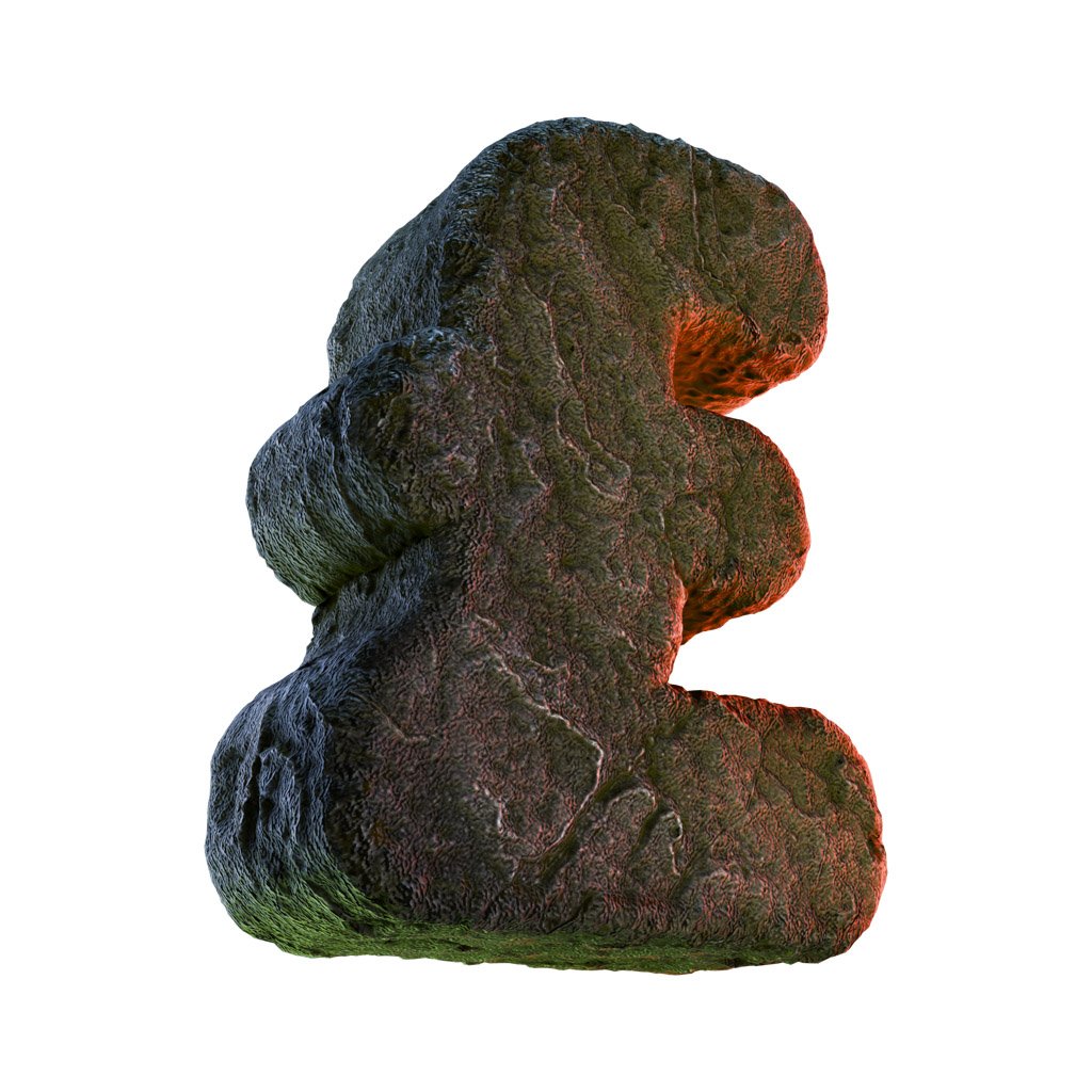 Pound Sign Symbol Stone Carved | Miscellaneous models | BlenderKit