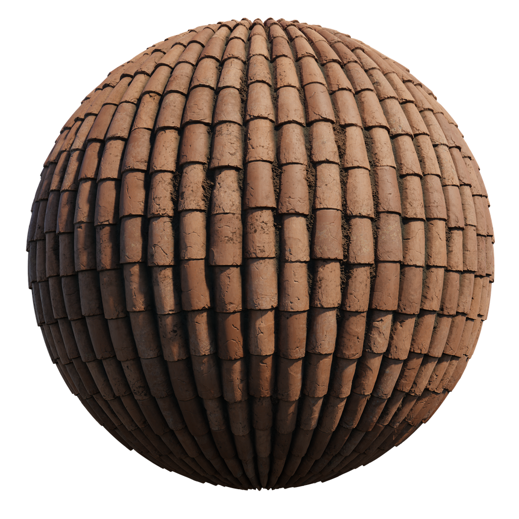 BlenderKit | Download the FREE Clay Roof Tiles material