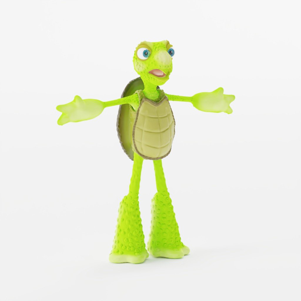 Cartoon turtle | Reptiles models | Blendkit