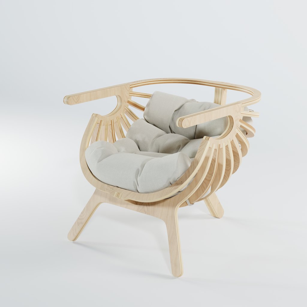 BlenderKit | Download the Shell Chair model