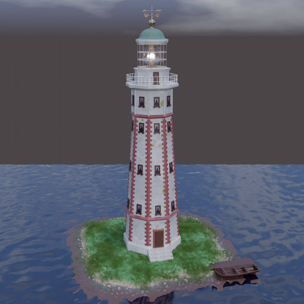 Argand lamp powered lighthouse | FREE Historic Buildings models ...