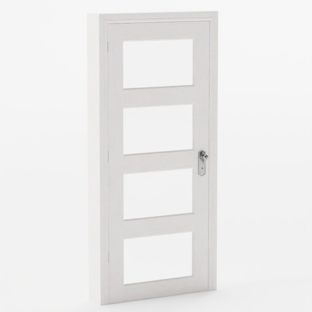 Interior Door and Frame #19 | 3D Door models | BlenderKit