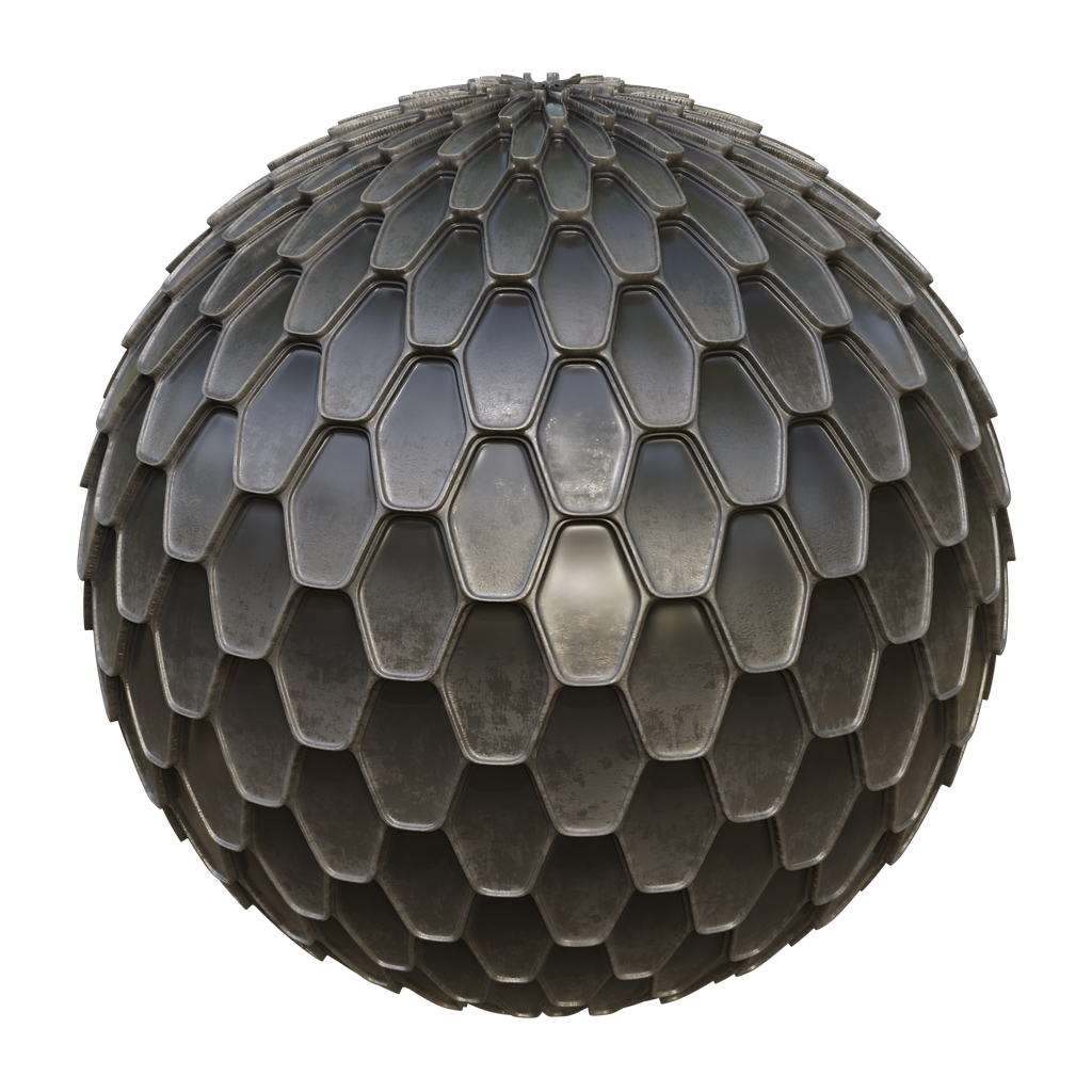 Elongated Hexagonal Metal - 01 | FREE metal materials | BlenderKit