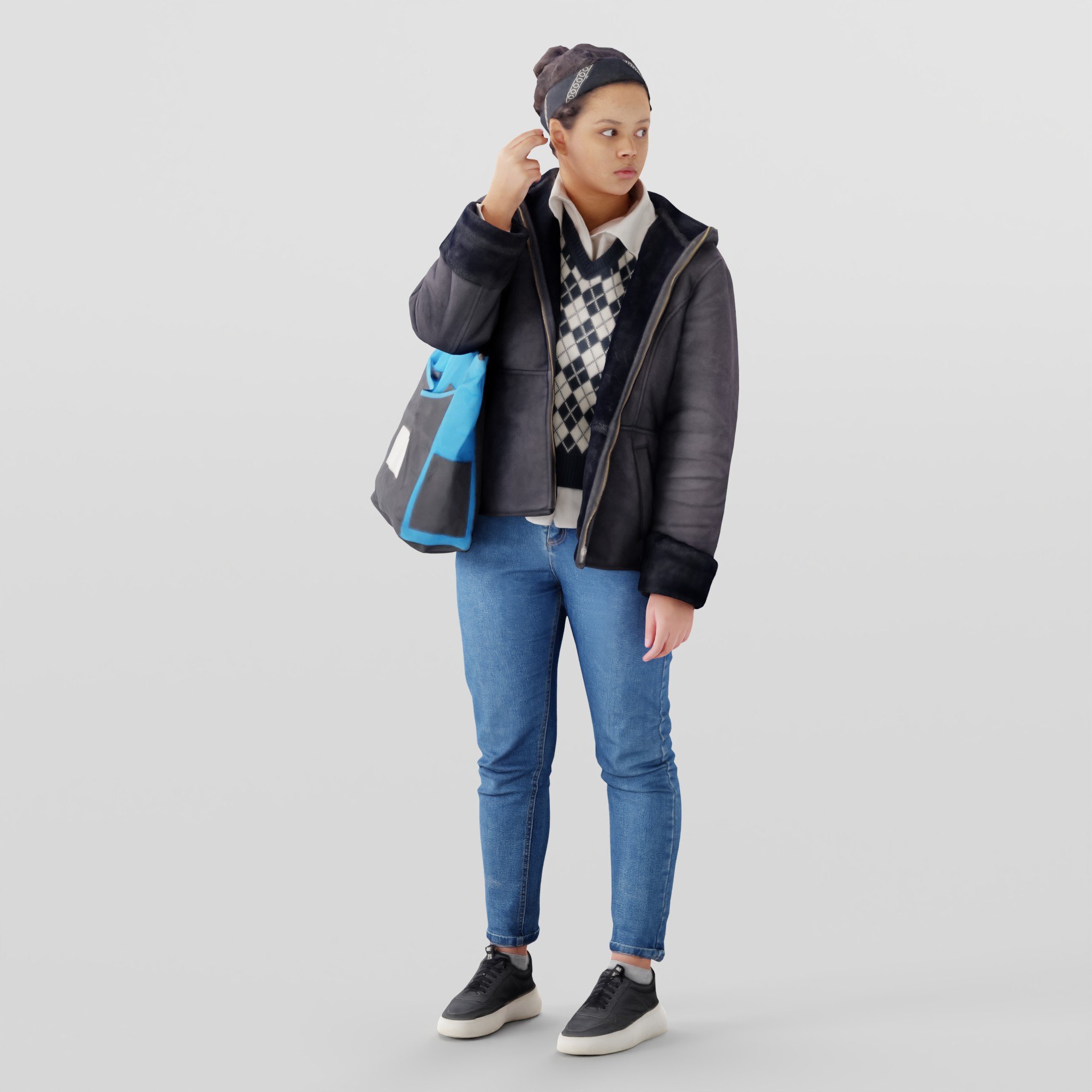 Streetwise Listener | Women models | BlenderKit