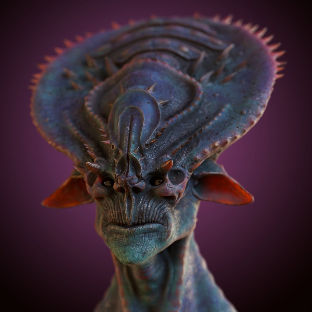 Alien Face | Monsters & Creatures models | BlenderKit