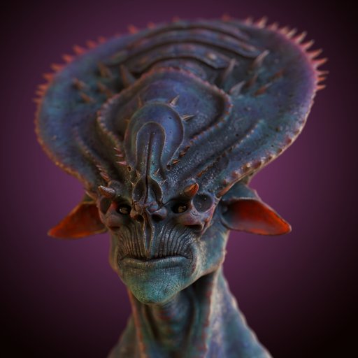 Alien Face | Monsters & Creatures models | BlenderKit