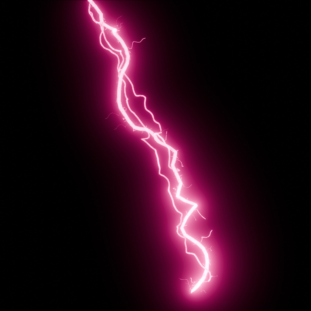 Procedural Pink Lightning | Simulations models | BlenderKit