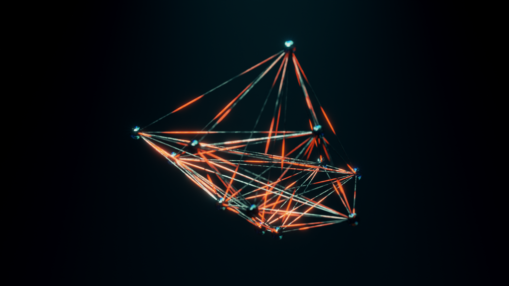 Abstract Glowing Network Plexus Scene | Abstract scenes | BlenderKit