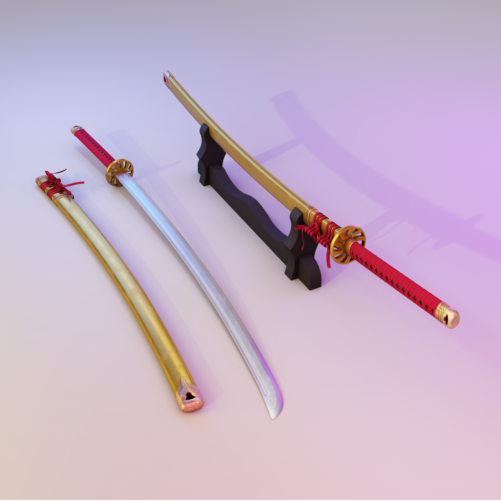 BlenderKit | Download the FREE Katana Gold model
