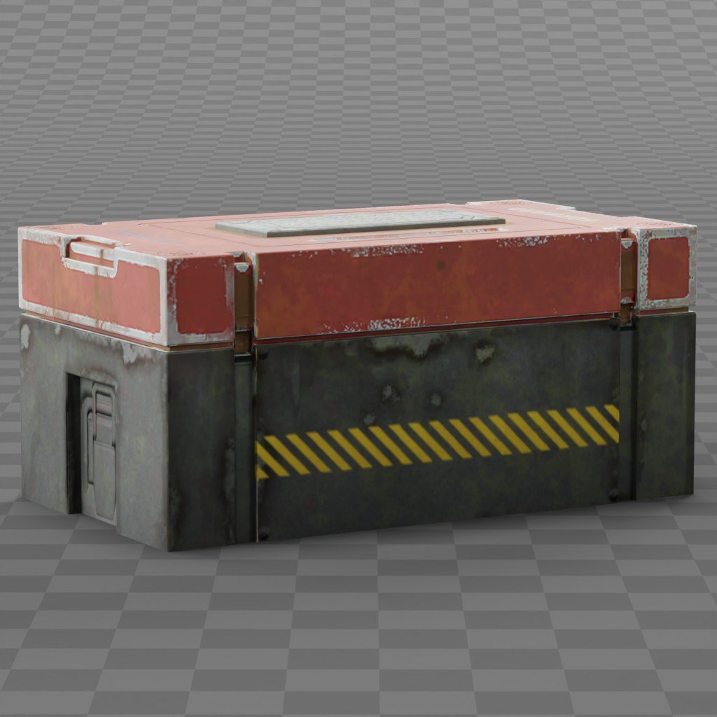 CyberPunk Crate | Containers models | BlenderKit