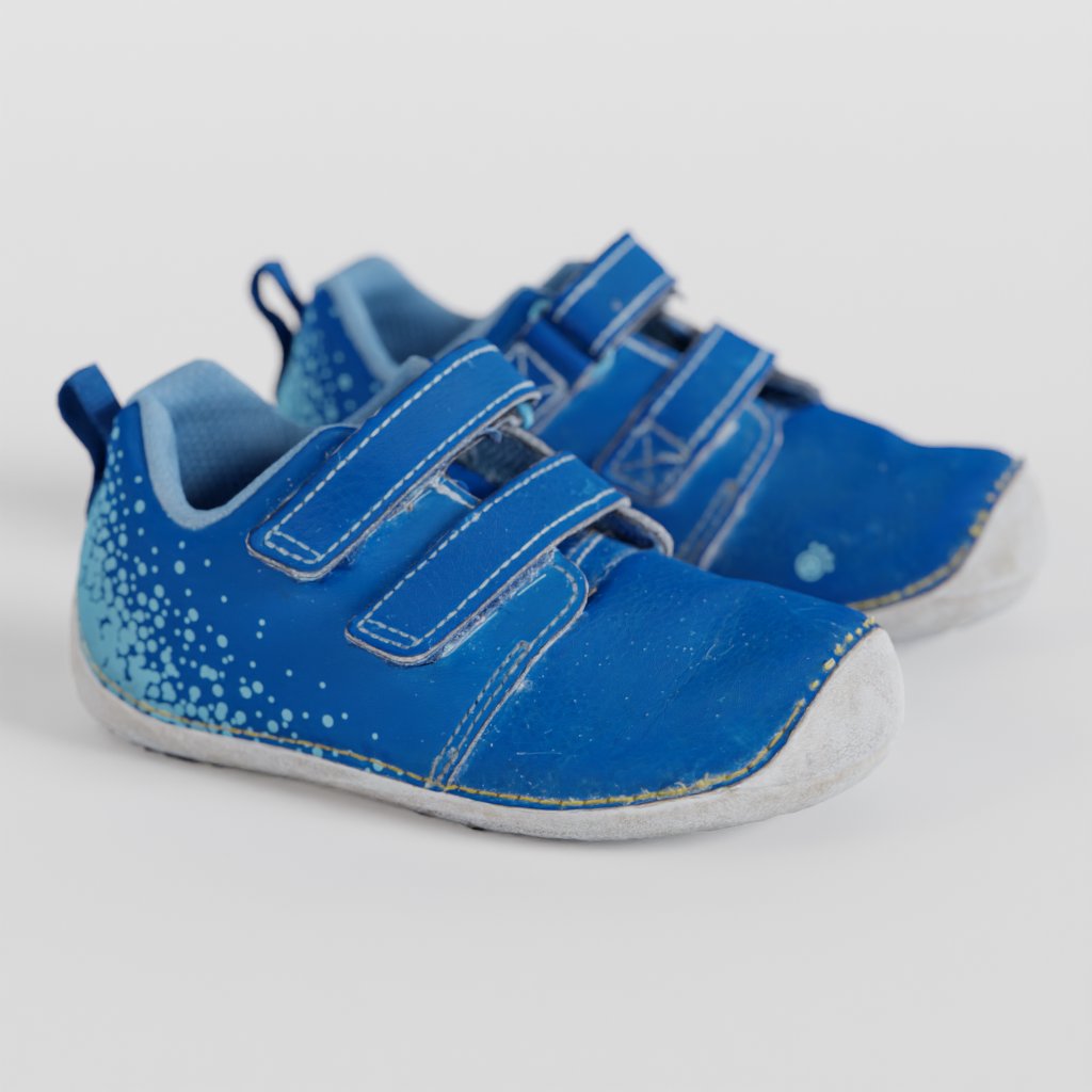 Children's shoes blue | Footwear models | BlenderKit