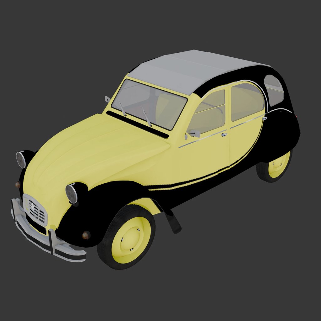 Citroën 2CV | Buggy Cars models | BlenderKit