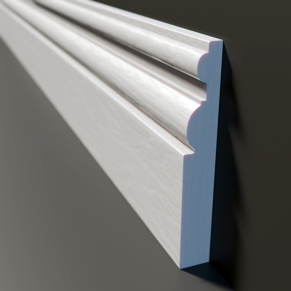Skirting 2 white | Molding / Carving models | BlenderKit