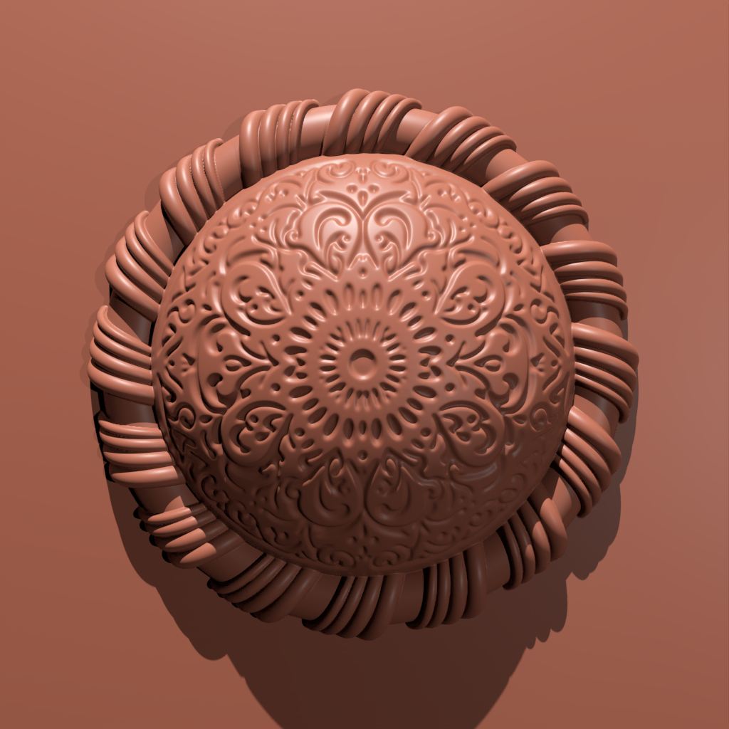 Decorative Ornate Button | FREE geometric brushes | BlenderKit