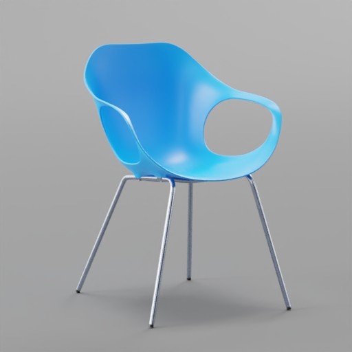Plastic Chair Blue | FREE Sitting Chairs models | BlenderKit